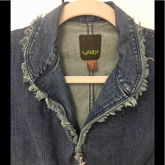 Worn | Jackets & Coats | Awesome Worn Brand Raw Edged Jean Jacket ...